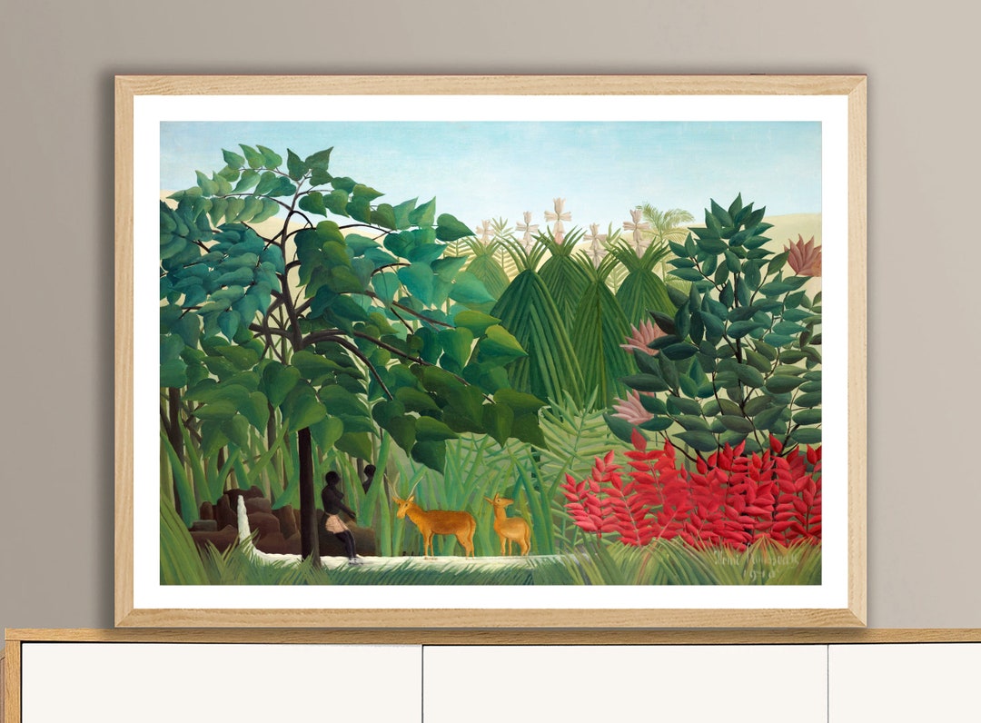 The Waterfall by Henri Rousseau Fine Art Print - Landscape Art, Post ...