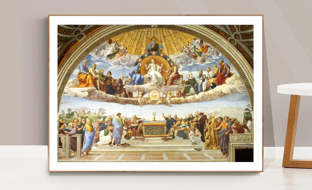 Disputation of the Holy Sacrament La Disputa Del Sacramento by Raphael ...