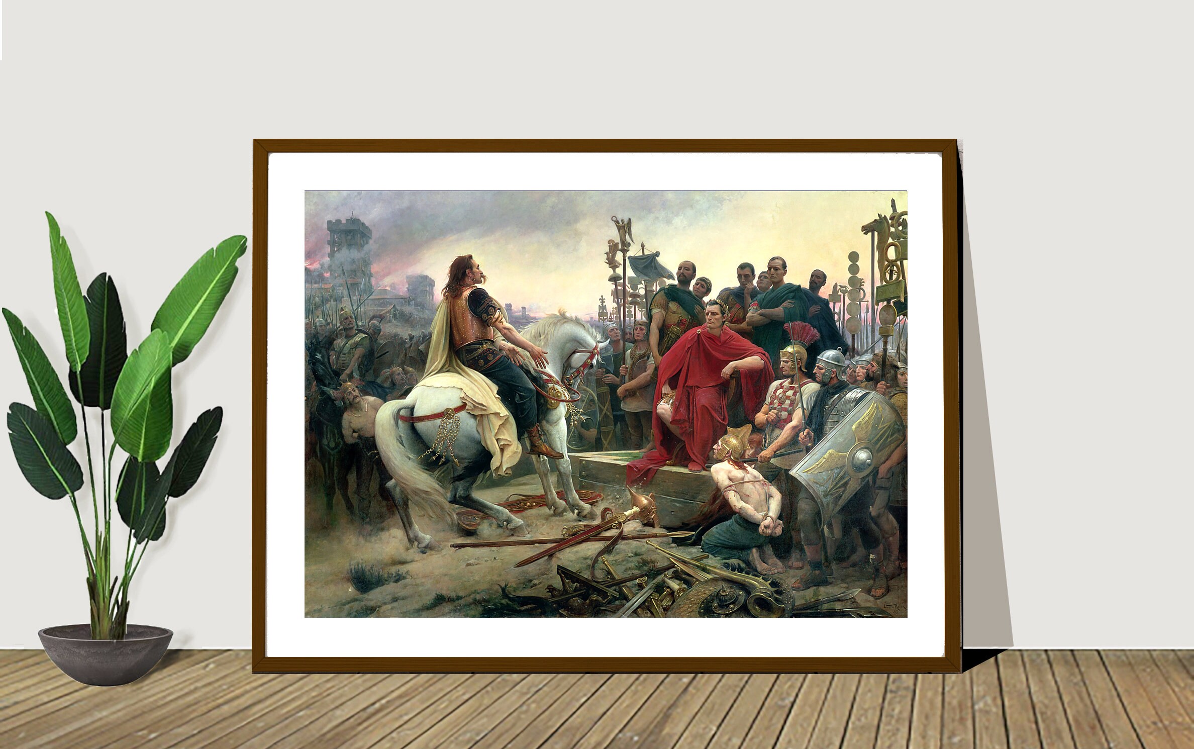 Julius Caesar And Vercingetorix Painting
