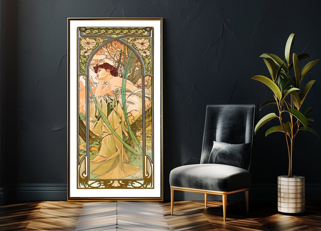 The Times of the Day: Evening Contemplation by Alphonse Mucha - Art ...