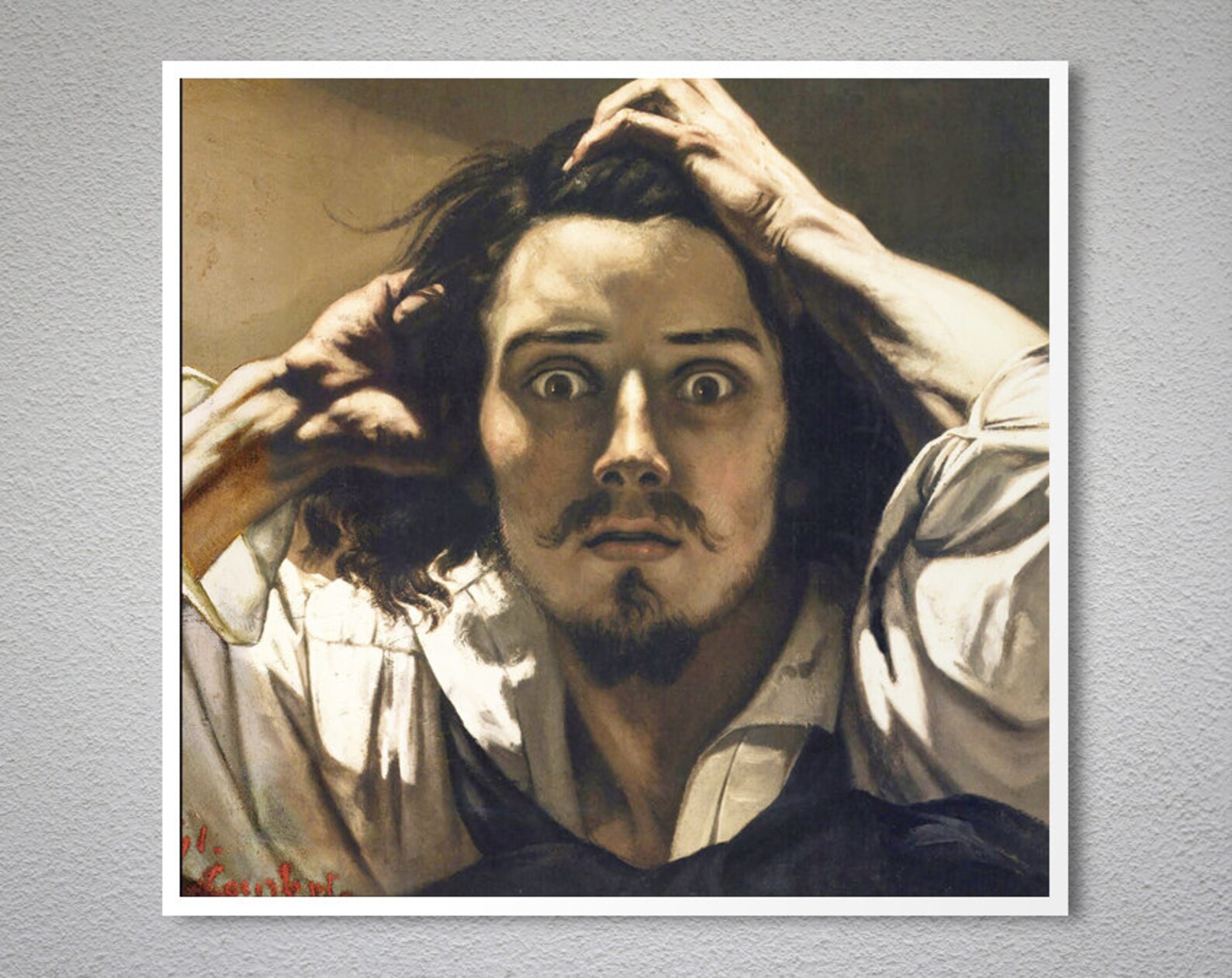The Desperate Man by Gustave Courbet Fine Art Print Poster | Etsy