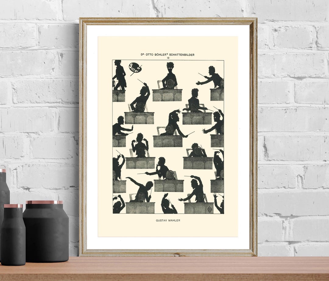 Gustav Mahler by Otto Böhler Fine Art Print - Vintage Musician Poster ...