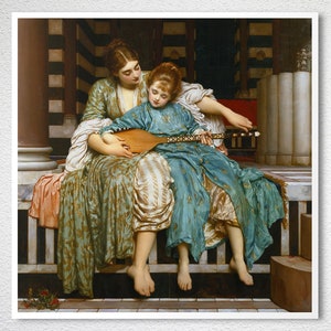 The Music Lesson by John Frederic Leighton Fine Art Print - Figurative ...
