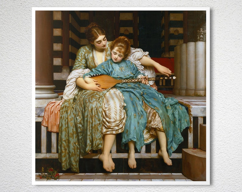 The Music Lesson by John Frederic Leighton Fine Art Print - Figurative ...