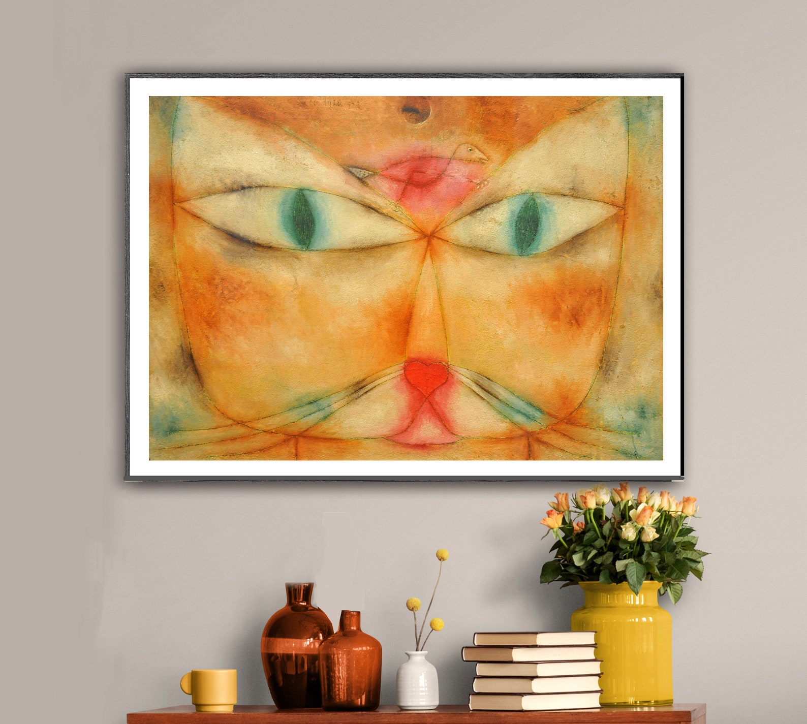 Cat and Bird by Paul Klee Fine Art Print Expressionist Wall - Etsy