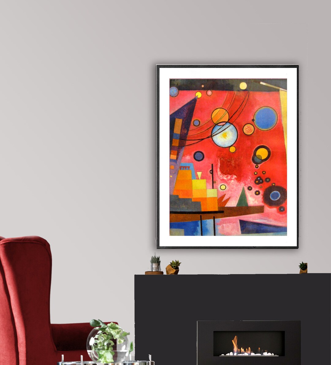 Heavy Red by Wassily Kandinsky Fine Art Print, Modern Artwork ...
