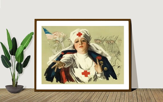 Red Cross Vintage Poster Poster Paper or Canvas Print / Gift - Etsy