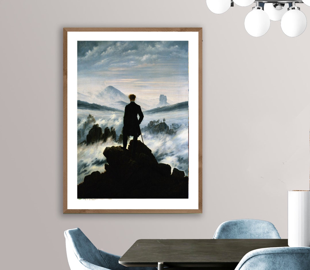 Le vagabond au-dessus de la mer de brouillard par Caspar David ...