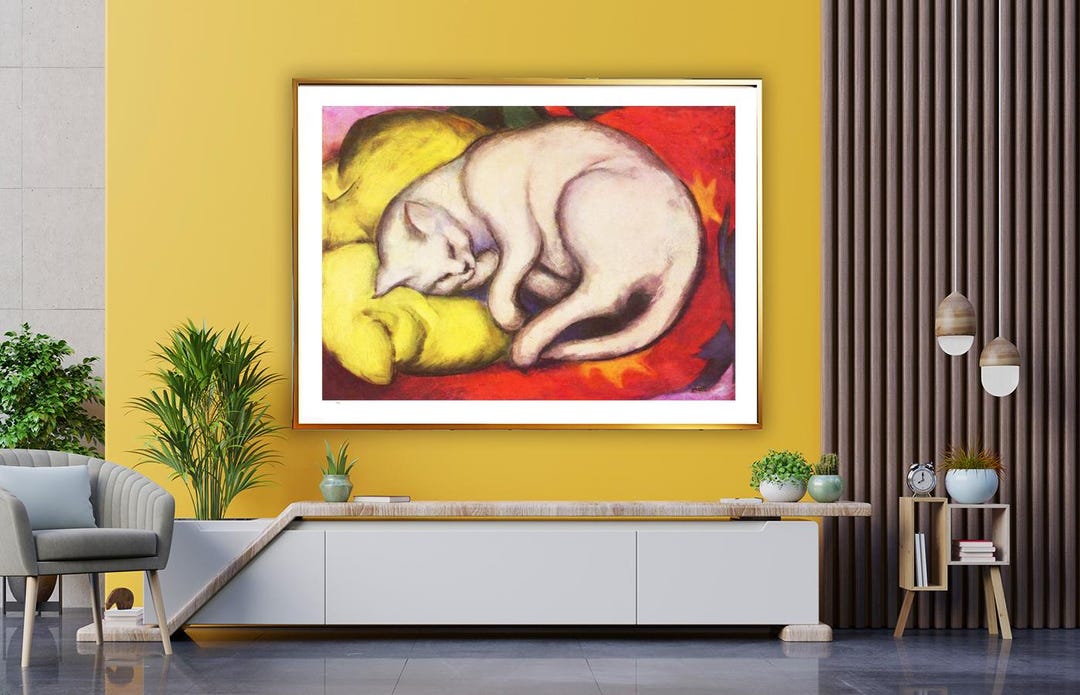 The White Cat by Franz Marc Animal Print / Gift Idea / Wall Decor - Etsy