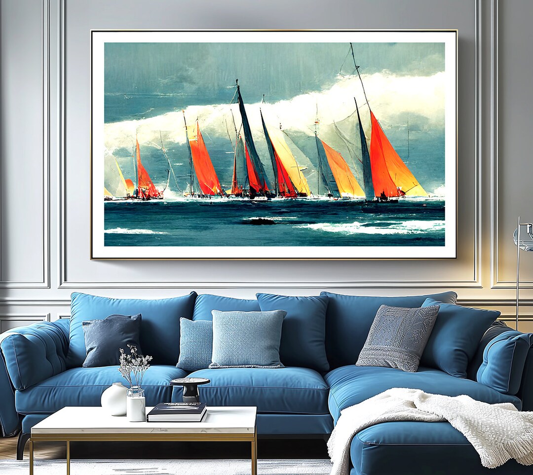 Sailing Yachts Regatta Fine Art Print - Poster Paper or Canvas Print ...