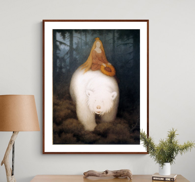 White Bear King Valemon by Theodor Kittelsen Fine Art Print - Etsy