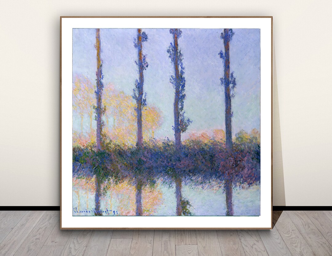 Claude Monet 'the Four Trees' Fine Art Print: Landscape Wall Decor - Etsy