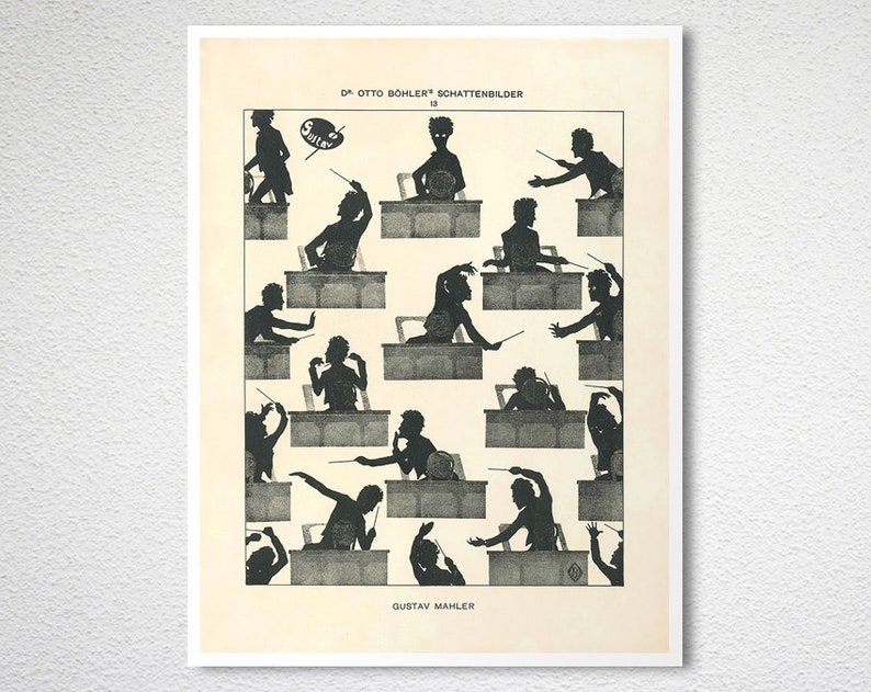 Gustav Mahler by Otto Böhler Fine Art Print Poster Paper | Etsy