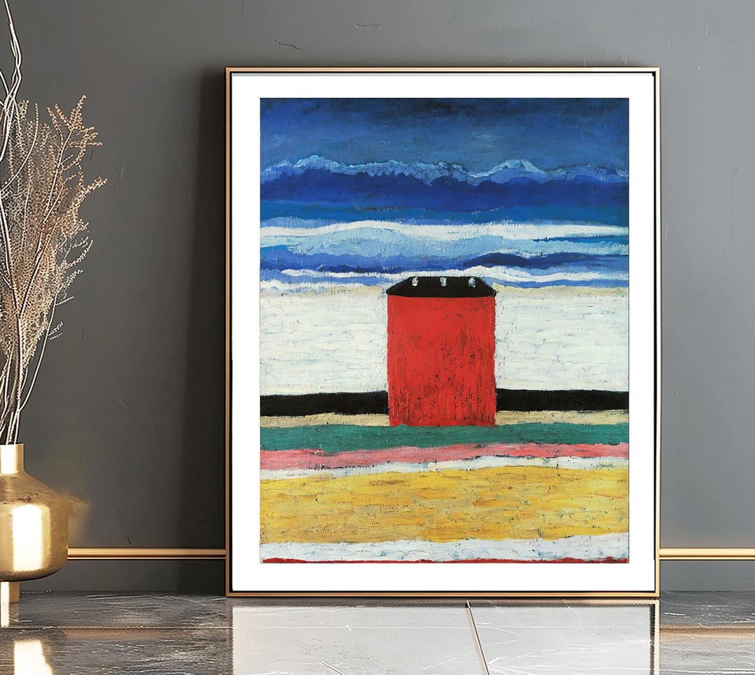 Kazimir Malevich Red House Art Print: Modernist Wall Decor - Etsy
