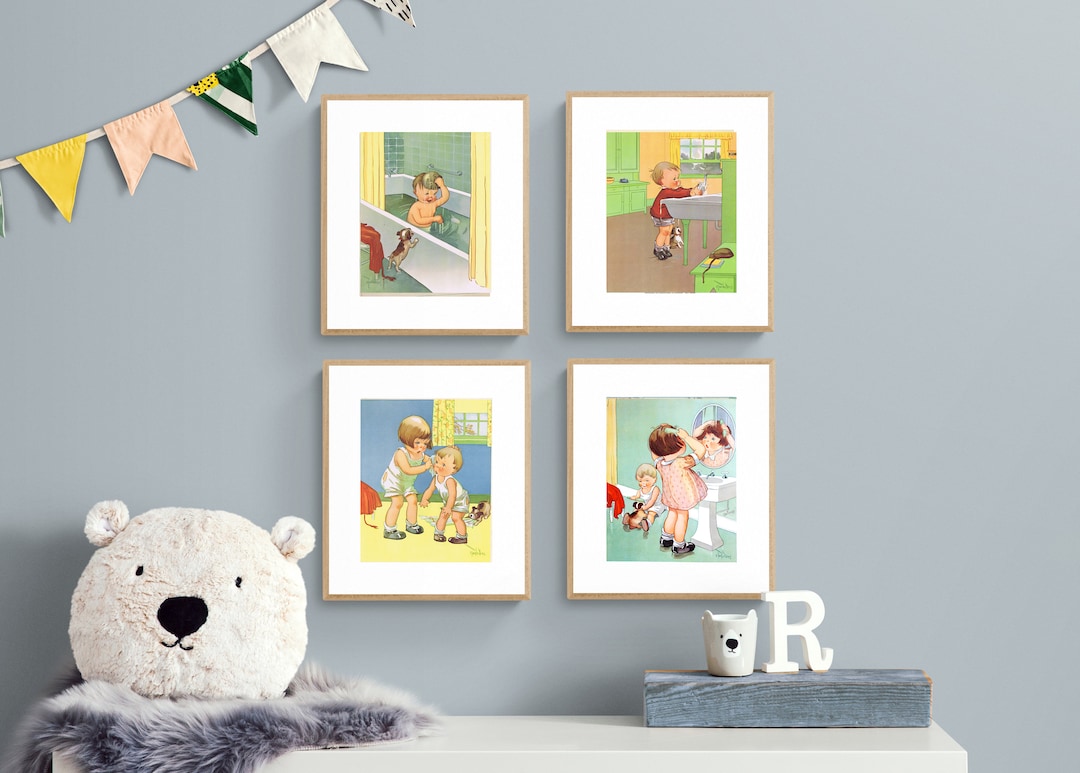 Charles Twelvetrees Nursery Art Prints: Kids Room Decor Set - Etsy