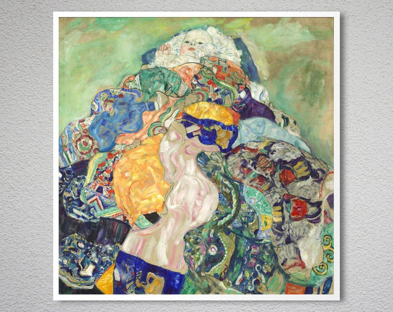 Baby by Gustav Klimt Fine Art Print Symbolist Painting Art | Etsy