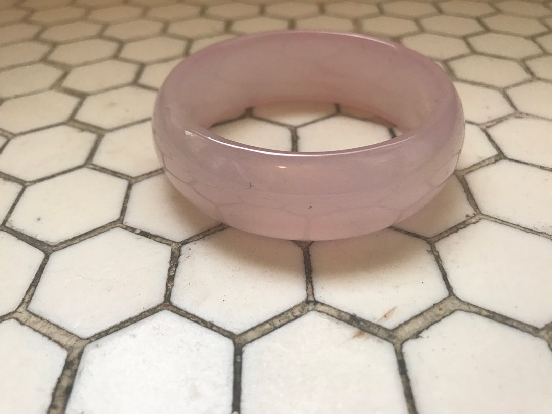 Pink Asian Love Jade Bangle - Etsy