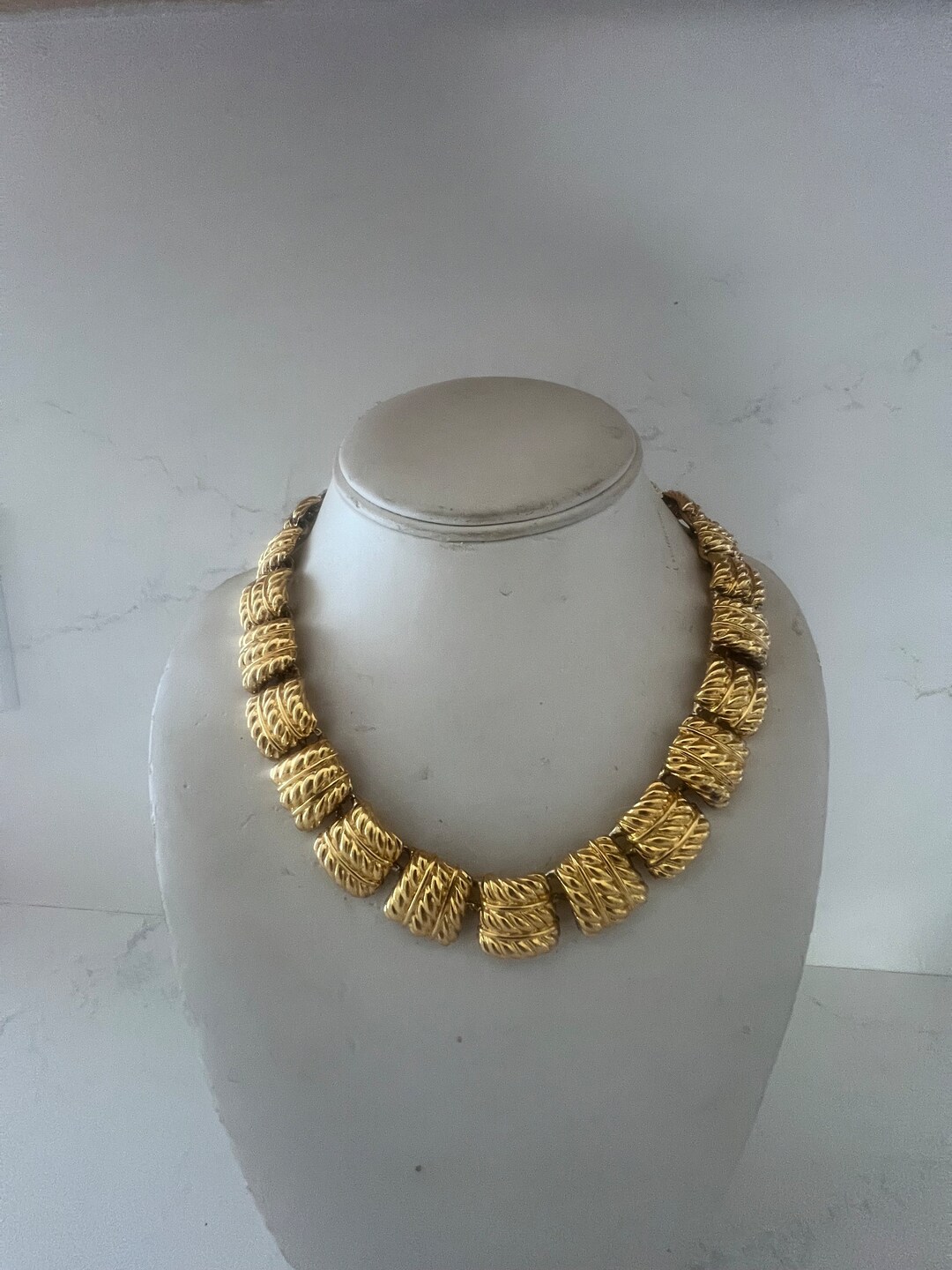 1980’s Gold Plated Woven Basket Choker Necklace - Etsy