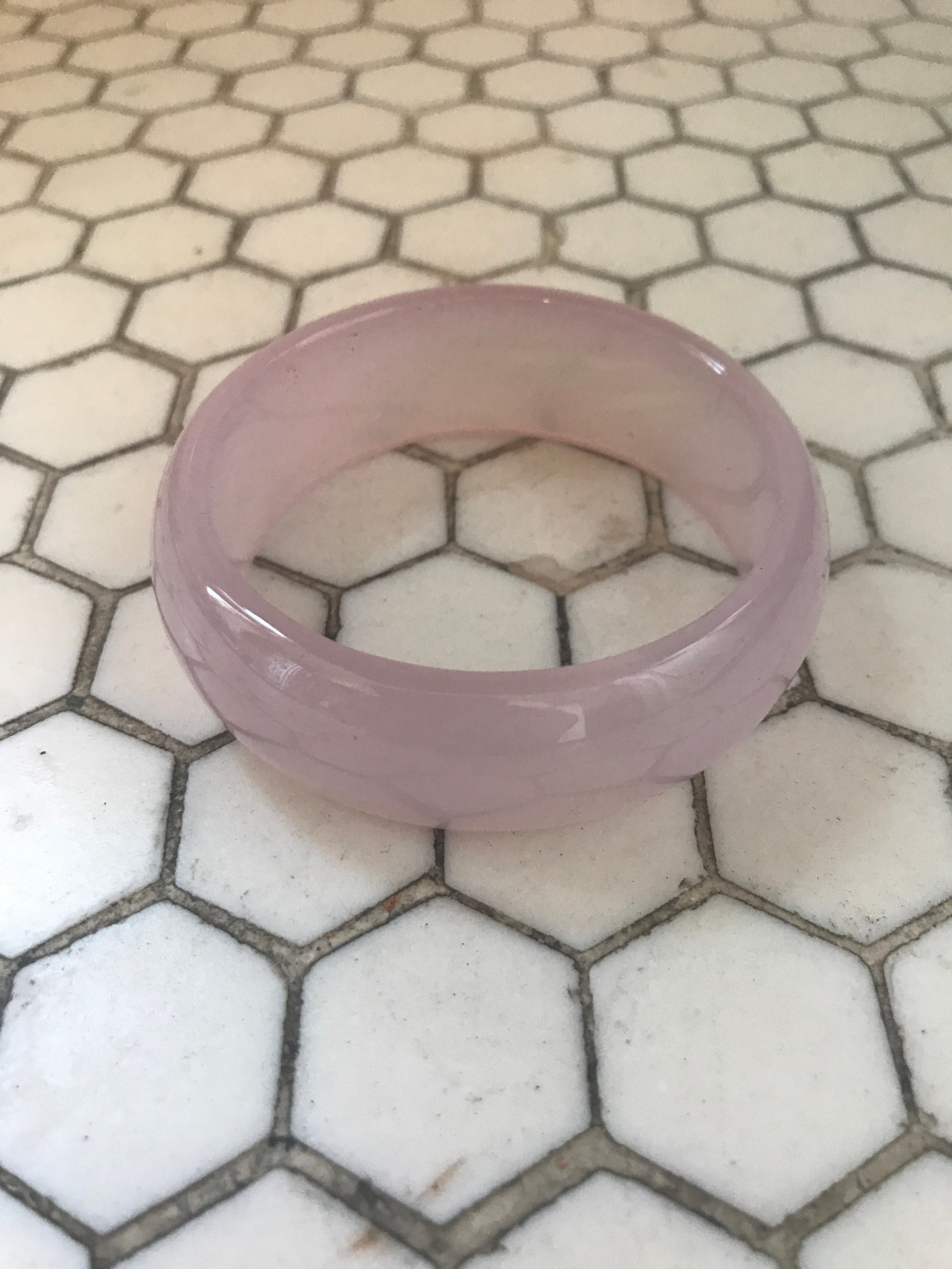 Pink Asian Love Jade Bangle - Etsy