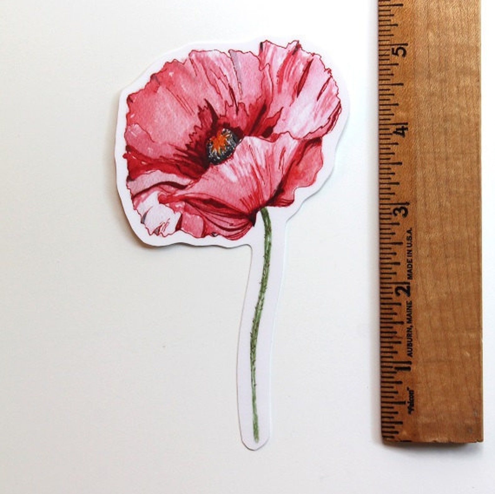Poppy Sticker Vinyl Sticker Vinyl Flower Sticker Vinyl - Etsy UK