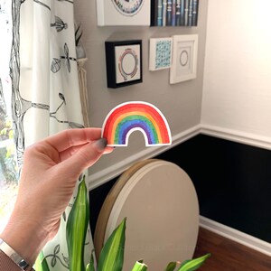 Rainbow Sticker, Watercolor Sticker, Watercolor Rainbow, Laptop ...