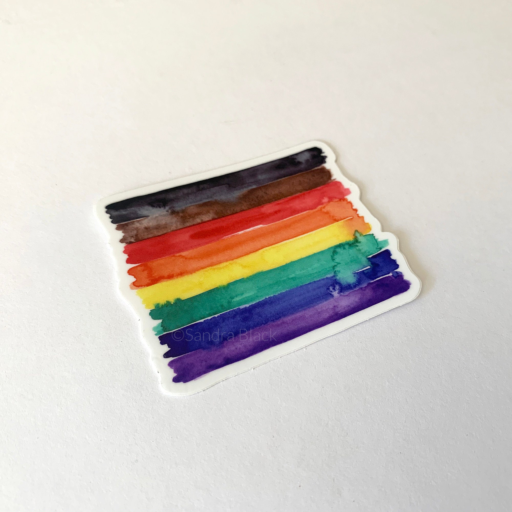 LGBTQ Pride Flag Sticker LGBT Stickers Rainbow Flag Gay | Etsy