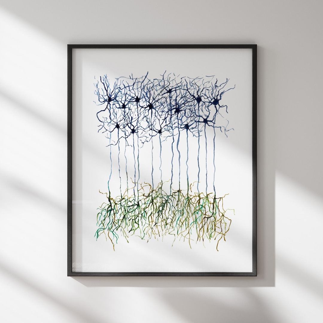 Neuron 2, Neurons, Neurology, Art Print, Neuron Print, Science, Science ...