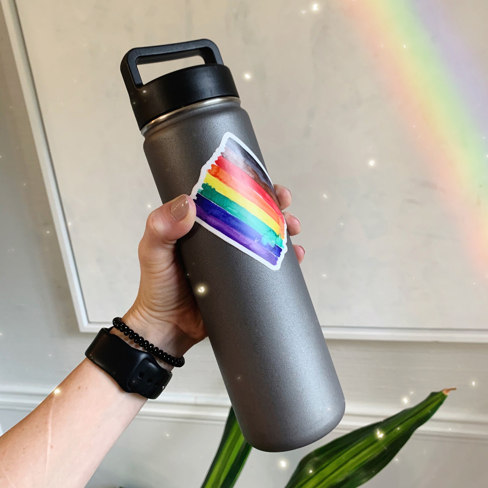 LGBTQ Pride Flag Sticker LGBT Stickers Rainbow Flag Gay | Etsy