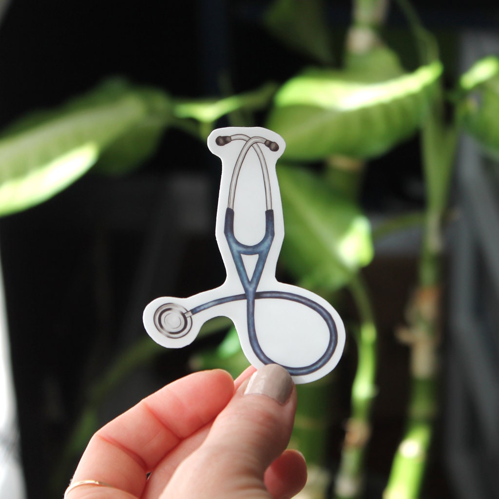 Stethoscope Vinyl Sticker stickers vinyl sticker laptop | Etsy