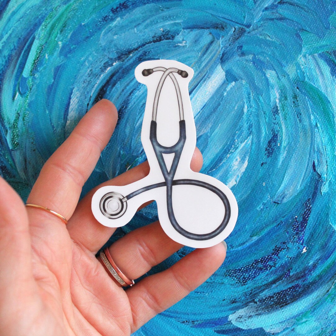Stethoscope Vinyl Sticker, Stickers, Vinyl Sticker, Laptop Sticker ...