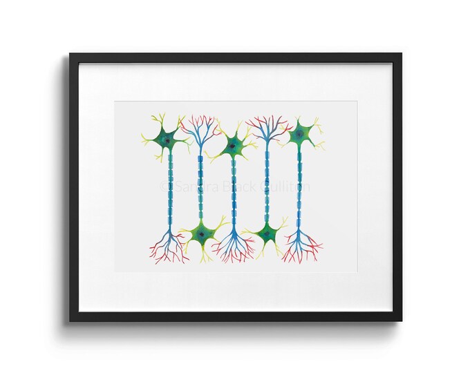Neuron 8 Neurons Neuron Print Neuron Art Medical Art - Etsy