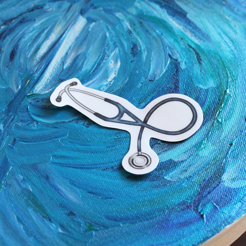 Stethoscope Vinyl Sticker stickers vinyl sticker laptop | Etsy