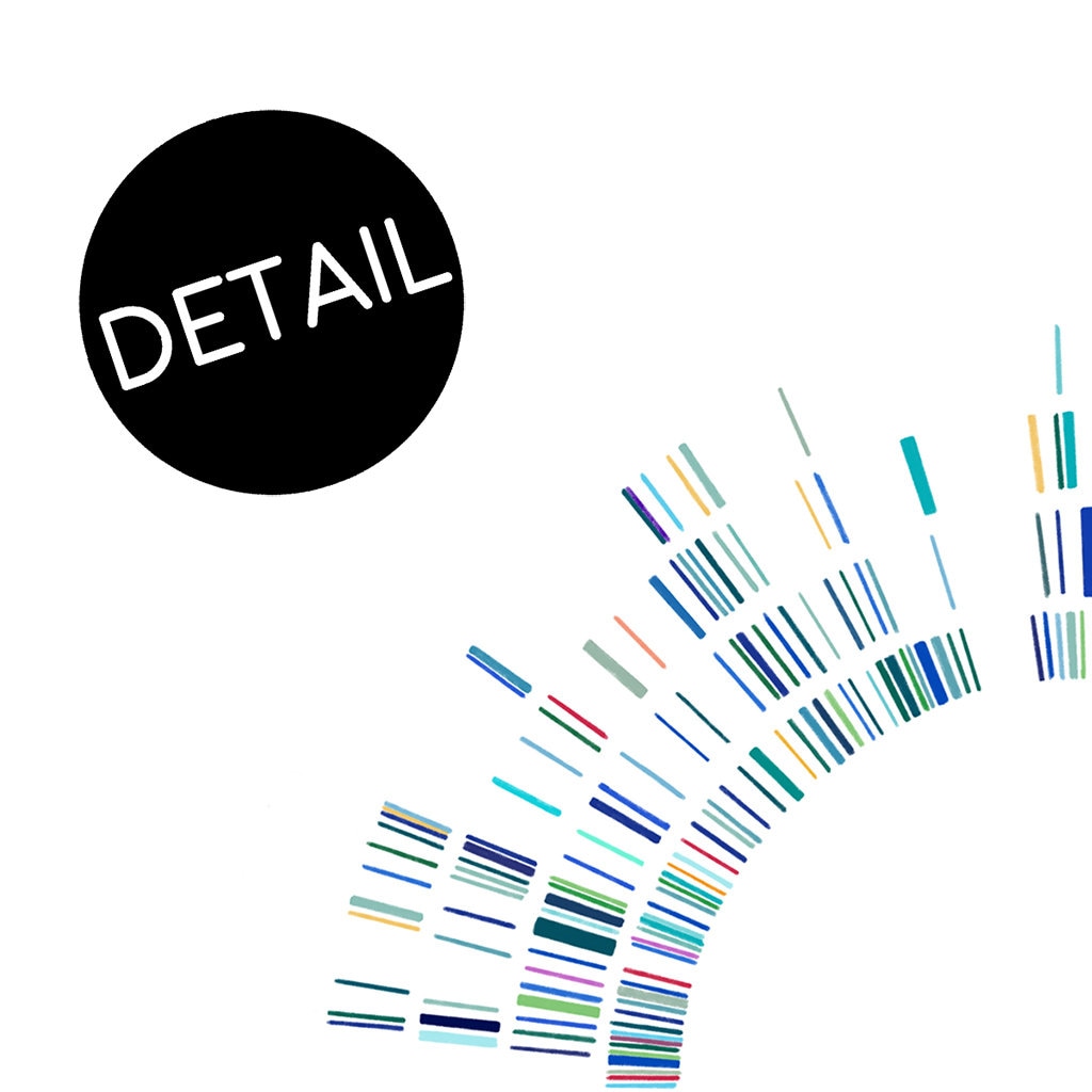 Genome 15 Genetics Art Genetic Map Dna Dna Art Biology | Etsy
