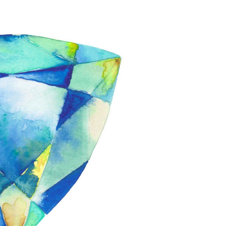 Gem No. 15 Gemstone Gem Gemstone Art Gemstone Painting | Etsy