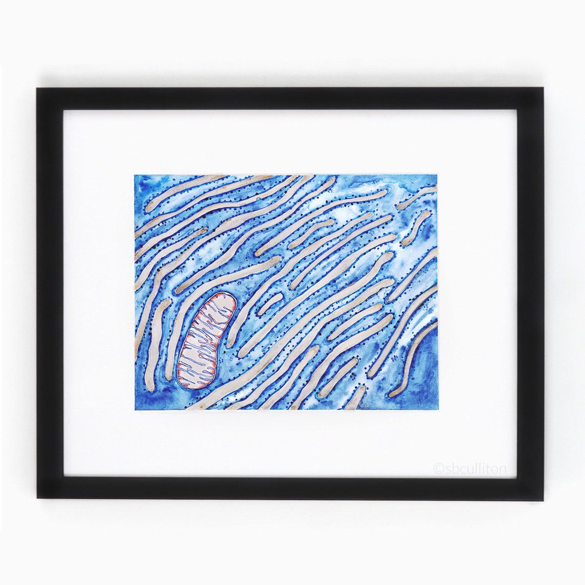 Endoplasmic Reticulum in Blue Art Print Science Art Science | Etsy
