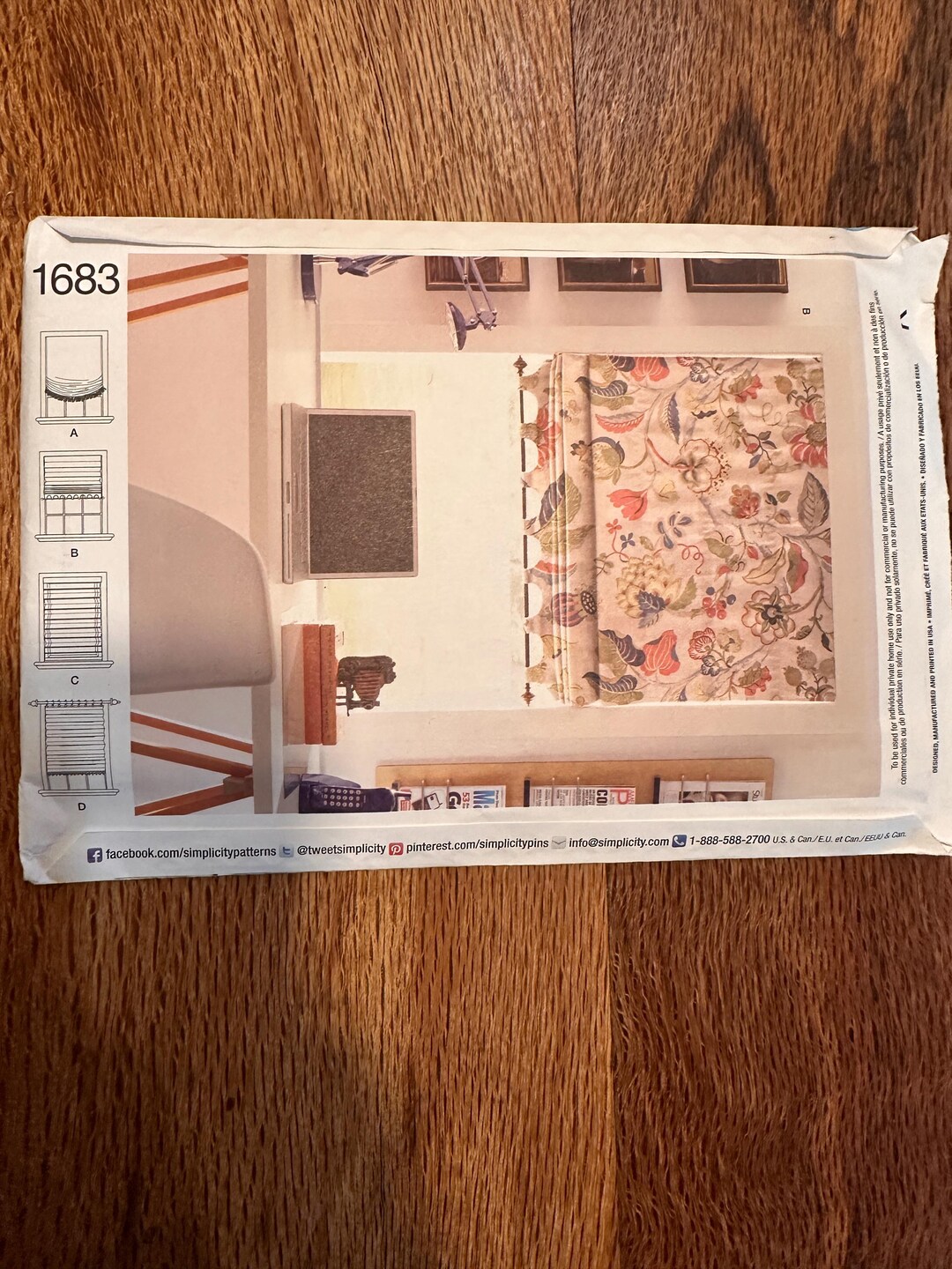 Window Shade Simplicity Sewing Pattern 1683 - Etsy