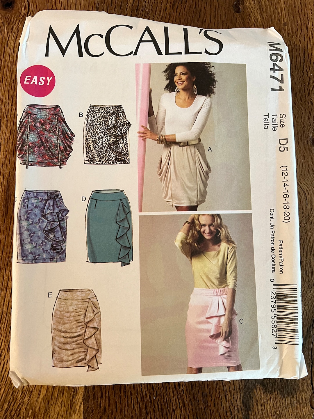 Mccalls 6471 Skirt Sewing Pattern, Pencil Skirt, Size 12-20 - Etsy