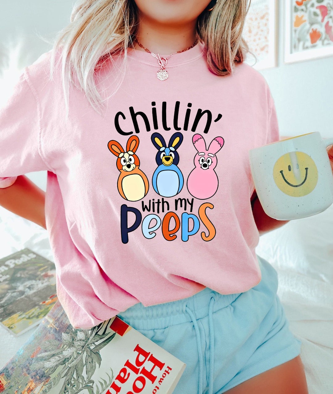 Chilling With My Peeps Png, Funny Easter Png, Easter Kids Shirt Png ...
