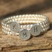 THREE Initial Rings, Sterling Silver, Hand Stamped, Initials ...