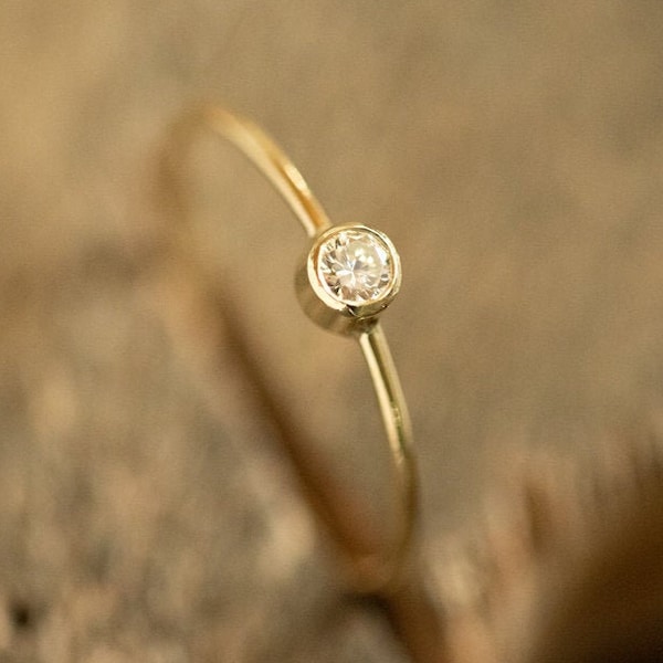 Simple Diamond Ring - Etsy