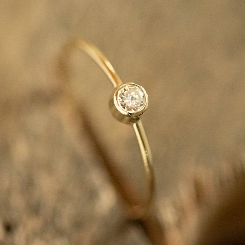 Simple Diamond Ring - Etsy