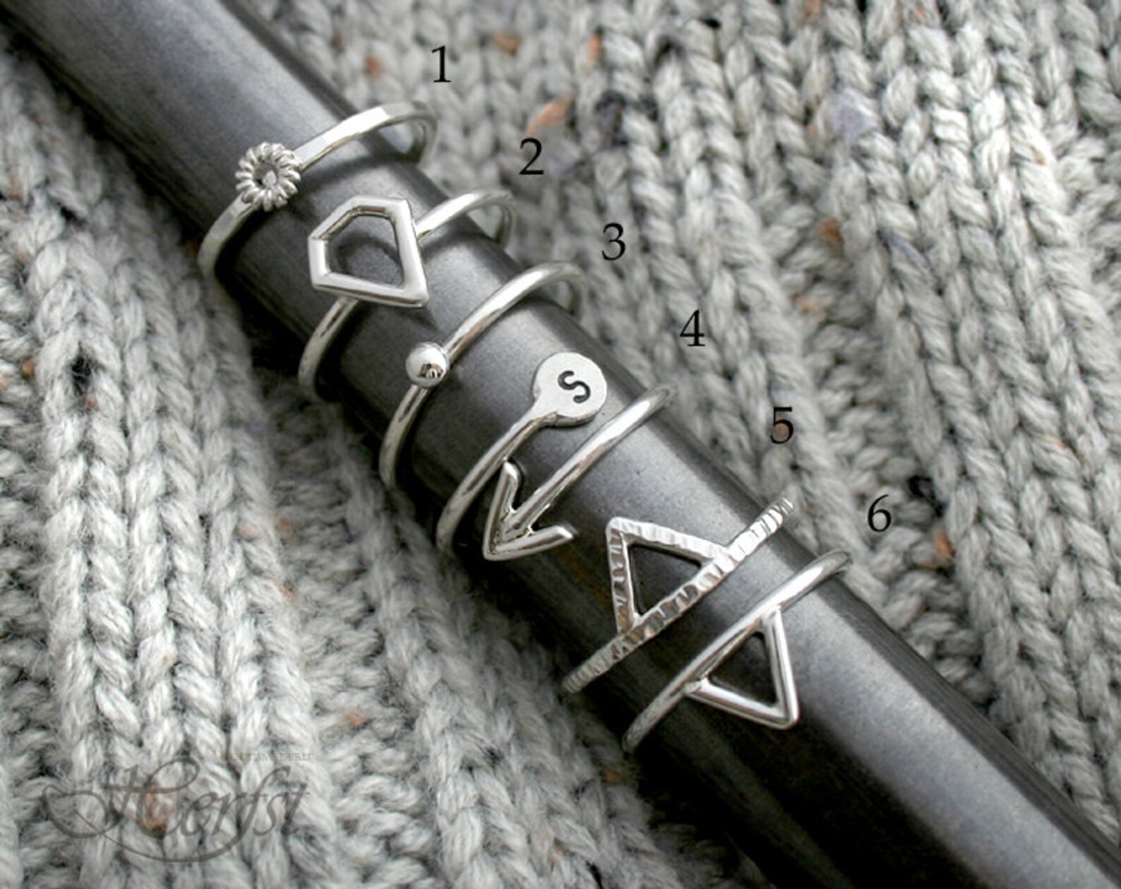 Triangle Shape Ring Sterling Silver Triangle Ring Stacking - Etsy UK