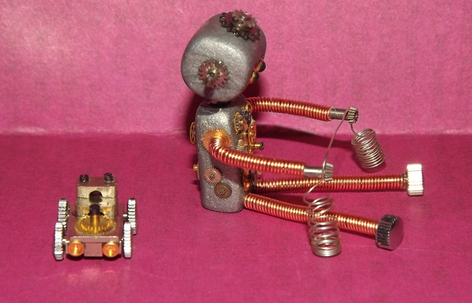 Oops-bot Steampunk Child Robot With Slinky Fathers Day Gift | Etsy