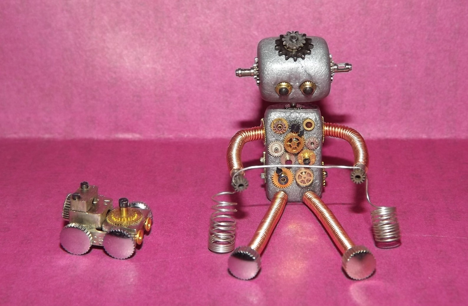 Oops-bot Steampunk Child Robot With Slinky Fathers Day Gift | Etsy