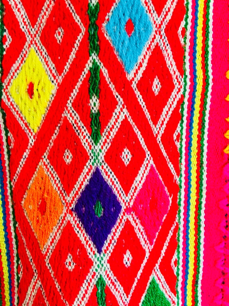 Manta peruana etnica andina telar hecho a mano Cuzco Peru | Etsy