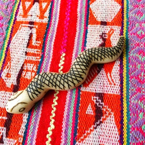 Peruvian Hand Carved Amaru Sachamama Serpent in Alabaster Stone + Free ...