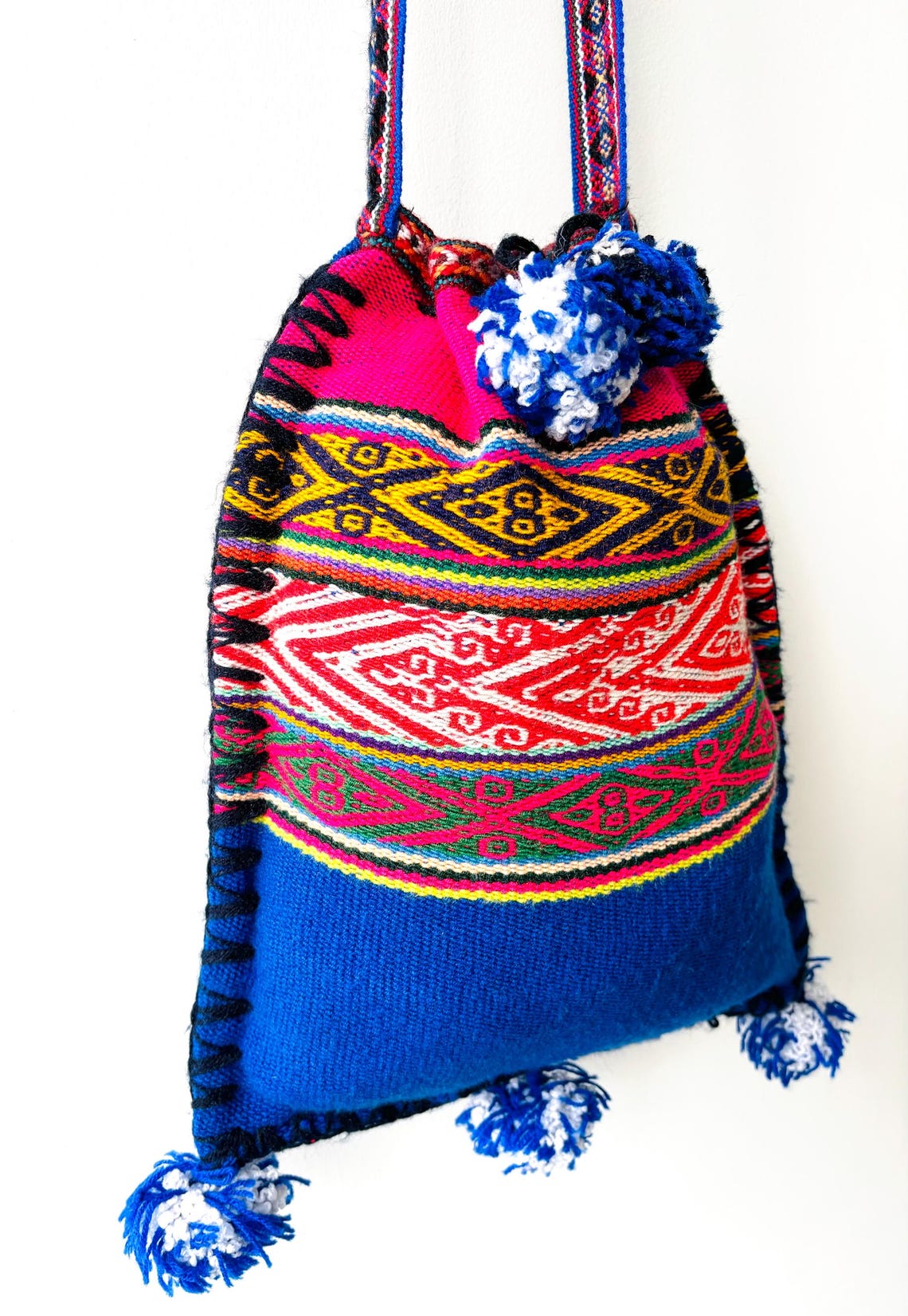 Unique Ethnic Drawstring Bag Made With Peruvian Handmade Fabric - CS4 ...