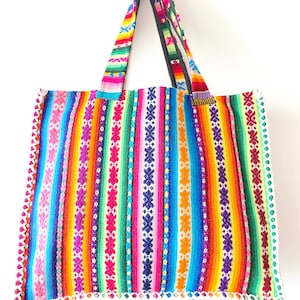 Tote Bag Made With Peruvian Vintage Handmade Fabric LL1 - Etsy