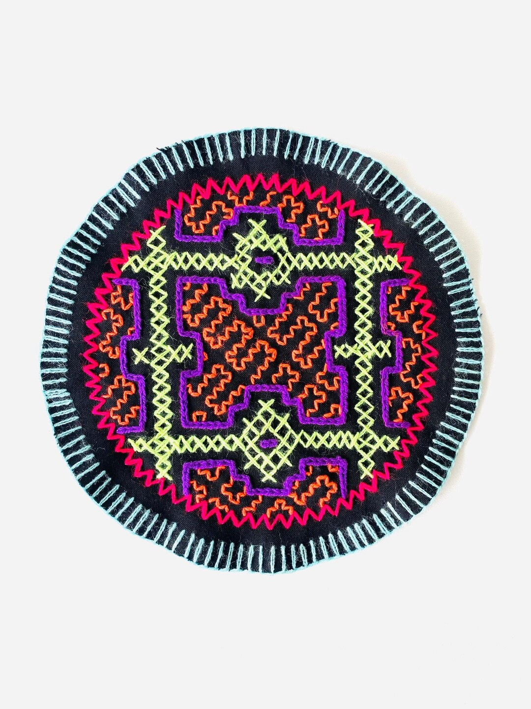 Peruvian Hand Embroidered Shipibo Conibo Textile Patch MW30 - Etsy