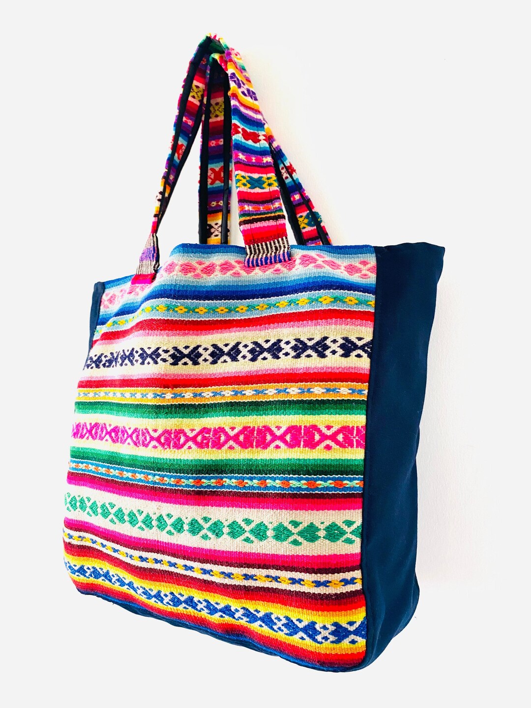Unique Tote Bag Made With Peruvian Vintage Handmade Fabric VE3 - Etsy